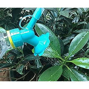 AUEAR, Plastic Bottle Watering Dual Head Spout Bottle Cap Sprinkler Plant Bonsai Bottle Cap Sprinkler for Indoor Seedlings Plant Garden Tool (3 Pack)