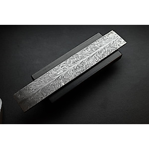 Forged Factory Damascus Steel Billet for Knife Making, Snake Pattern, 12 inches