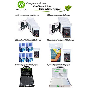 WINTRA Premium 360 Pockets Black Zippered Playing Card Binder - Durable Trading Card Holder Album ，9 Pocket Side Loading Card Folder with 20 Sheet Sleeves for Trading and Sports Cards