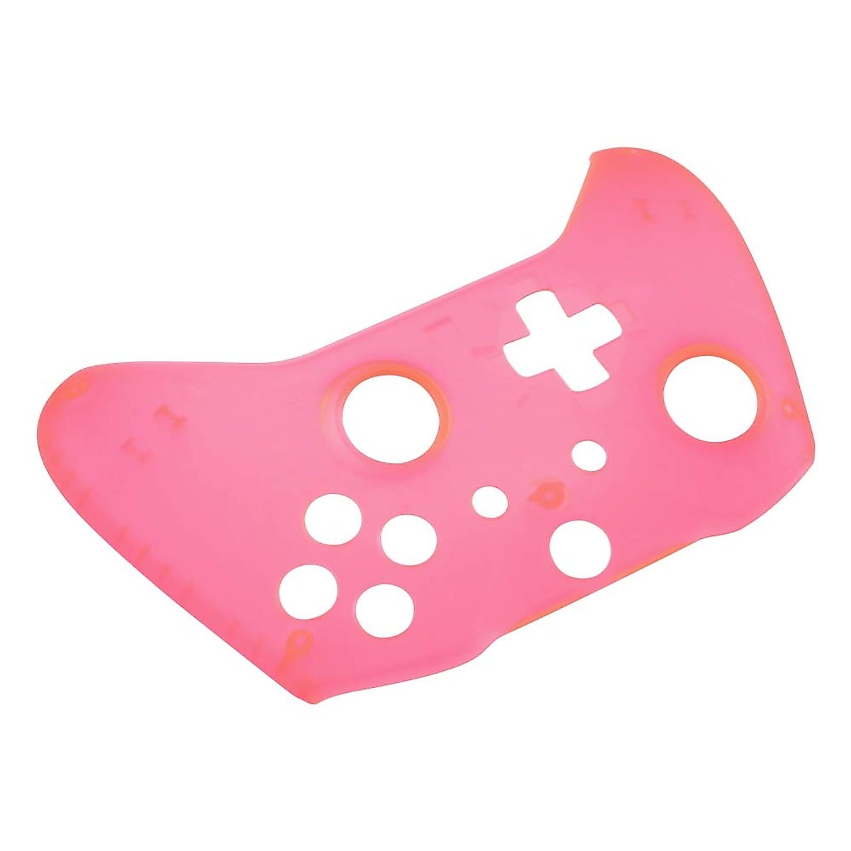 eXtremeRate Foggy Clear Pink Faceplate Cover for Xbox One Wireless Controller (Model 1708), Custom Case Replacement Front Housing Shell for Xbox One S & Xbox One X Controller - Controller NOT Included
