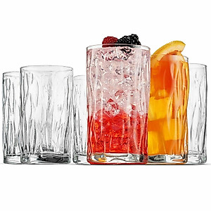 Bormioli Rocco Cooler Glass, Set of 6, 16.25 oz, Clear