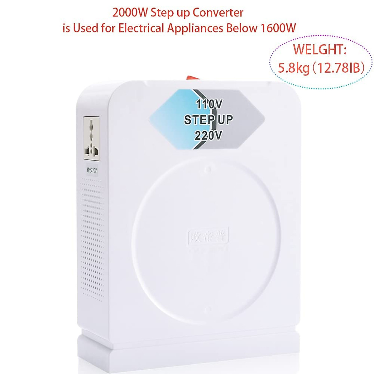 Step Up Transformer 110V/120V to 220v Watt Voltage Converter, Heavy-Duty Boost is Suitable for Eurasian Household appliances Power Conversion 2000W Used in The United States