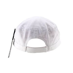 NYFASHION101 Fashionable Solid Color Unisex Adjustable Strap Cadet Cap, White