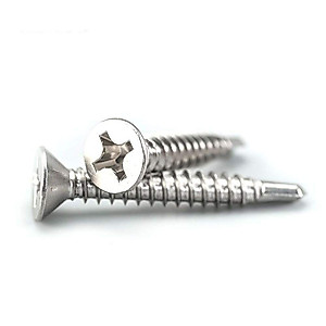 Lag Bolts ST3.5 ST4.2 ST4.8 ST5.5 ST6.3 Cross Recessed Countersunk Head Self-Drilling Tapping Screws Stainless Steel Screw Tap Bolts (Size : ST4.8x13 48pcs)