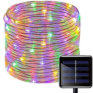 ZSMPY Fairy Lights Solar String Light, Fairy Lights 100 Lights Multicolor 8-Modes 10m Christmas Lights for Patio, Garden, Home, Wedding, Pathway, Party