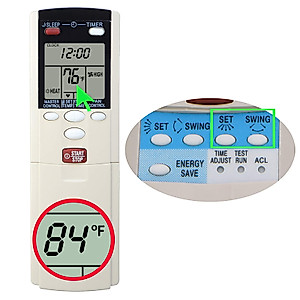 RCECAOSHAN Replacement for Friedrich Air Conditioner Remote Control AR-DL12 ARDL12 MW18C3E MW24C3E MW30C3E MR18C3E MR24C3E MR30C3E Display in Fahrenheit and Celsius