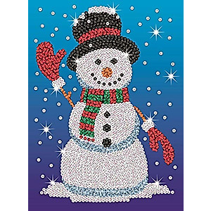 Sequin Art Red Norman The Snowman, Sparkling Arts and Crafts Kit; Creative Crafts for Adults and Kids