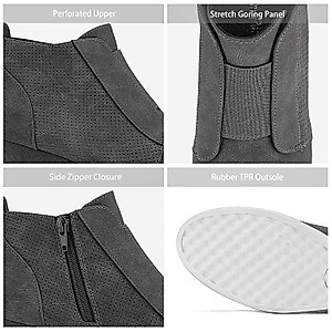 DREAM PAIRS Women’s Platform Wedge Sneakers Ankle Booties,Size 7,Grey,Wedge-SNKR