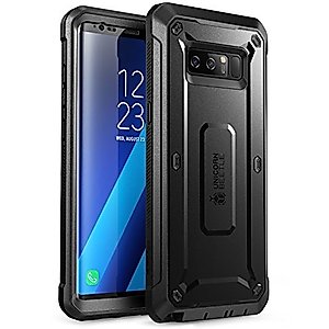 SUPCASE Unicorn Beetle Shield Series Case Designed for Galaxy Note 8, with Built-in Screen Protector Full-Body Rugged Holster Case for Galaxy Note 8 (2017 Release) (Black)