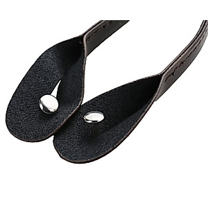 AWAYTR Mens Brown Button End Suspenders - Adjustable Elastic Y Shape Tuxedo Suspender (Khaki)