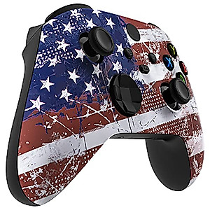 eXtremeRate Impression US Flag Soft Touch Front Housing Shell for Xbox Series X/S Controller, Custom Cover Faceplate for Xbox Series X/S, Xbox Core Controller - Controller NOT Included