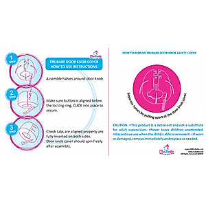 TruBabe Door Knob Safety Covers ChildProof - 4 Pack- Door Knob Covers Safety - Child Proof Safety Locks