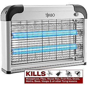 Tiabo Electronic Bug Zapper Indoor Insect Killer - 20W Mosquito, Fly, Moth, Gnat, Wasp or Any Pest Killer Electric Zapper UV Bulbs - for Residential & Commercial use