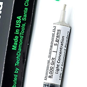 TechDiamondTools Kit of 3 Diamond Glass Polishing Compound Polishing Paste 1500 3000 8000 Grit 10 Grams Each for Glass Windshield Scratch Remover with 10% of Diamond Powder USA Made