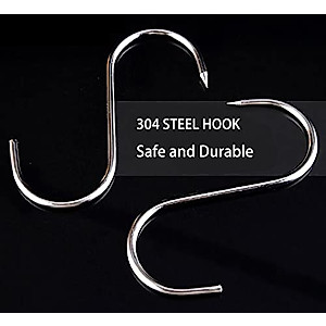 ARTOYS Meat Hooks 3''(10Pack), SUS304 Stainless Steel Butcher Hook Smoking Hooks, Meat Processing for Hanging, Drying, BBQ, Grilling Sausage Chicken Beef Hook Tool