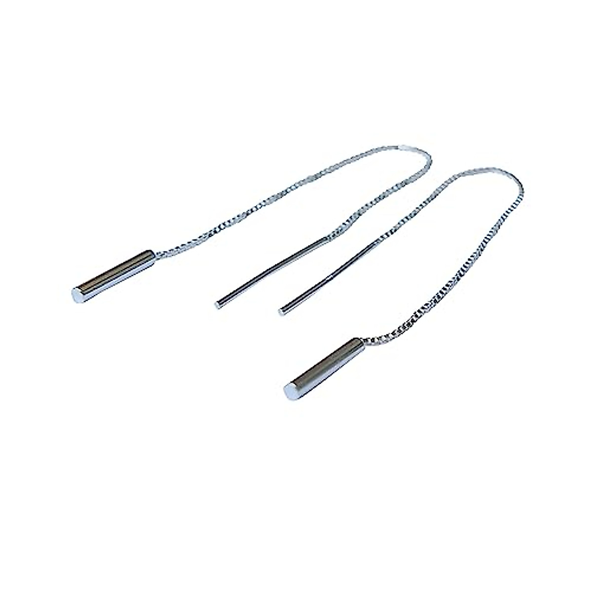 Handmade 925 Sterling Silver Chain Threader Dangle Earrings, Bar Edge Long Tassel Chain Drop Earrings, Dangling Earrings for Women, Tarnish & Water Resistant, By MiYa Jewelry Creations