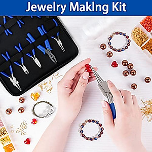 Jewelry Pliers, Shynek Set of 10 Professional Jewelry Making Pliers Tools Craft Pliers Set Wire Wrapping Tools for Jewelry Making Supplies