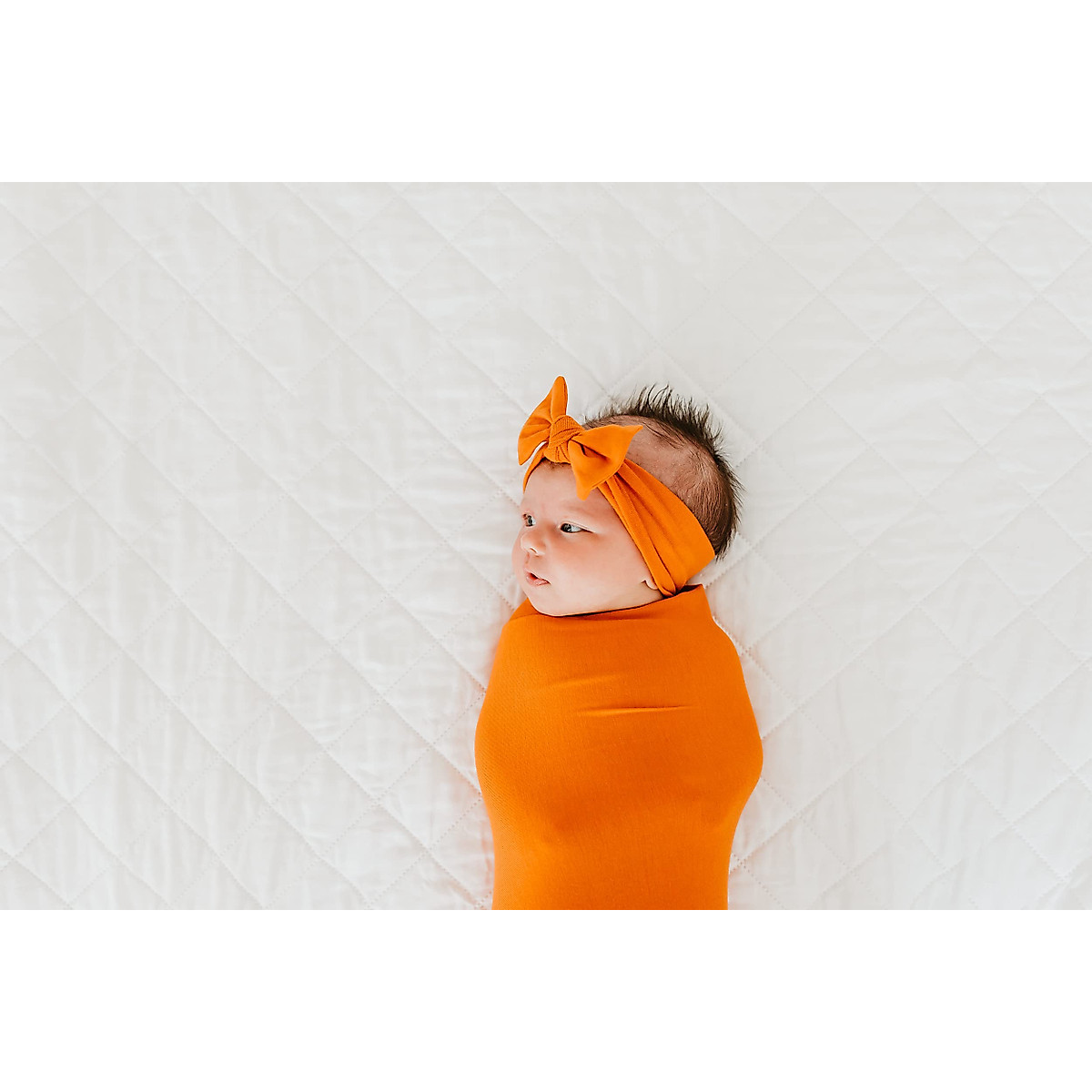Large Premium Knit Baby Swaddle Receiving Blanket "Blaze" by Copper Pearl