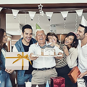 UnicoPak White Gift Boxes 10 Pack 9.5x6.6x4 Inches, Gift Boxes for Presents, Bridesmaid Proposal Box, Gift Box for Wedding, Birthday, Baby Shower, Anniversary, Graduation, Christmas