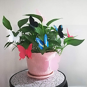 24 PCS Butterfly Wall Decals Butterflies Decor Stickers for Home Decorations Kids Room Bedroom Decor (Pale Pink)