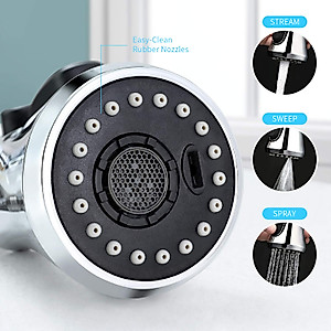 SOKA Single Handle Kitchen Faucet Stainless Steel High Arc Modern Style Aquablade Sweep, Stream & Spray Fit for One & 3 Hole