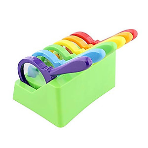 Get Out! Kids Magnifying Glass Set – 6 Pack Large Size Plastic Magnifying Glasses for Kids with Stand