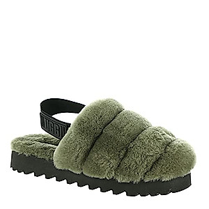 UGG Women's Super Fluff Slipper, Burnt Olive, 9