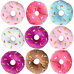 Bottles N Bags Bulk 24 Plush Donuts, Donut Party Supplies Decorations 5" Stuffed Donut with Sprinkles | Donut Toys in Assorted Colors (24 Pack)