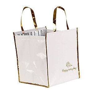 ULTECHNOVO Packing Cold Insulation Portable Plastic Tote Plastic Packaging Bags Plastic Shopping Bags for Groceries Insulated Grocery Tote Cooler Bags Insulated Lunch Tote Bag Delivery Bag