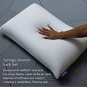 Purple Harmony Pillow - King Tall, Greatest Pillow Ever Invented, 360º Hex Grid & Talalay Latex Core - No Pressure Support, Stays Cool, Luxurious Comfort