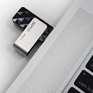 Silicon Power 64GB Blaze B30 USB 3.0 Swivel Flash Drive, Black (SP064GBUF3B30V1K)