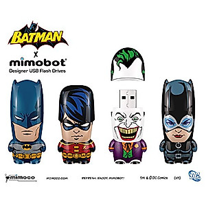 8GB Robin DC Comics MIMOBOT Character USB Flash Drive with Bonus preloaded Batman Themed Mimory Content, Limited Edition by Mimoco