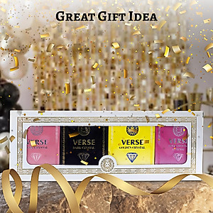 NovoGlow Verse 4-Piece Mini Fragrance Set for Women - Refreshing Combinations of Floral, Fruity & Woody Scents - Gift Choice with Natural, Mild & Non-Irritating Ingredients - Kimberly's Kiss