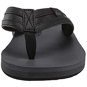 Quiksilver Men's Carver Squish Flip-Flop, Black/Grey/Black, 10(43) M US