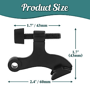 PHITUODA 8pcs Black Hinge Pin Door Stoppers, Adjustable Heavy Duty Door Stoppers Hinge Pin Doorstops with Rubber Bumper Tips