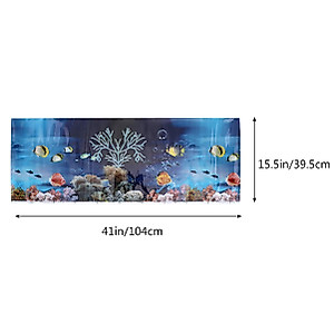 Mipcase 3D Wallpaper Home Wallpaper Aquarium Wallpaper Terrarium Background Fondos De Pantalla 3D Aquarium Background 20 Gallon 3D Picture Black Container Wall Paper Tank Double Sided