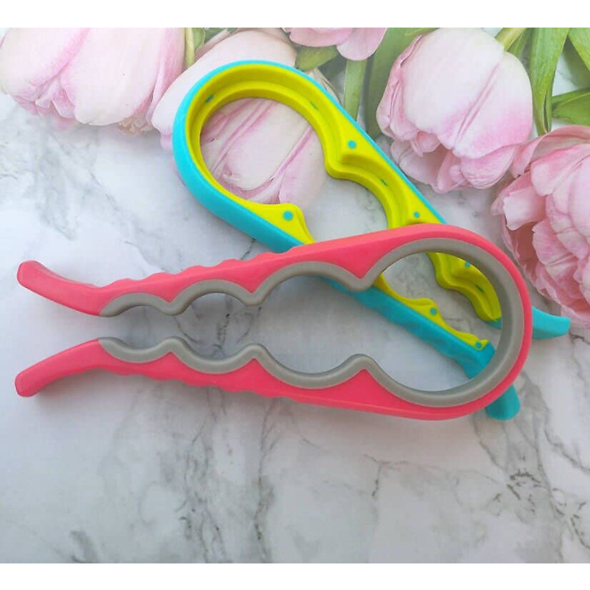 Multi-Purpose Adjustable Rubber Strap Wrench Opener, Easy Open Jar Openers Tighten Bottle Jar Can Opener for Weak Hands, Elderly and Arthritis Sufferers (2 Pack)