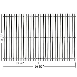 Hisencn Gas Grill Repair for Kenmore 122.16134, 122.16134110, Nexgrill 720-0719BL, 720-0773, 720-0783, Tera Gear 1010007A Grill Burners, Grill Grate, Heat Plate Shield Replacement Parts