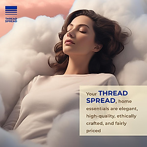 THREAD SPREAD 100% Egyptian Cotton Sheets Set King - 1000 High Thread Count, Luxury 5-Star Hotel 4 PC Sateen Bed Sheets King Size, Soft, Breathable Extra Long Staple 16" Deep Pocket Sheets - Sea Foam