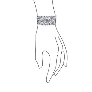 Bling Jewelry Brides Wedding Fashion Wide Silver Plated White Crystal Encrusted Statement Stretch Bracelet for Women Teens Prom Adjustable