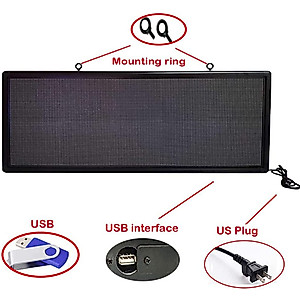 PH6 mm Outdoor LED Sign,40" x 18" Full Color Programming Support Texts, Images and Video Display.HIGH DEFINITION & HIGH BRIGHTNESS