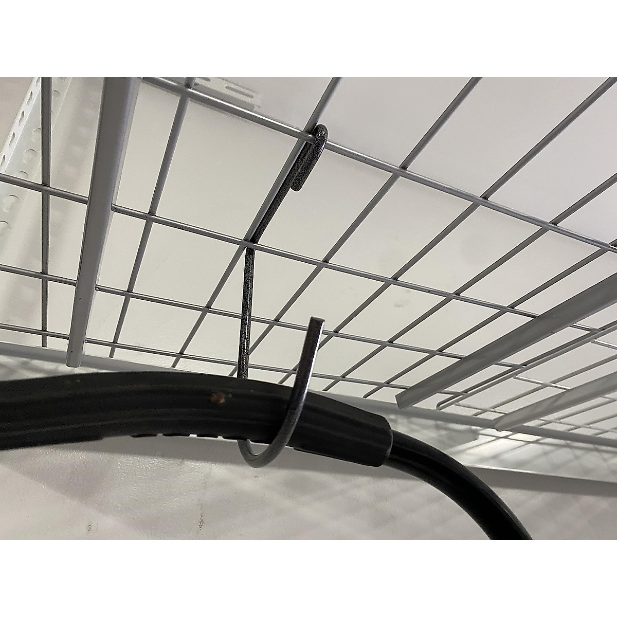 RACK YOUR GARAGE Overhead Rack Hooks for Hanging from Ceiling Rack and Wall Shelving Deck, Heavy Duty Bike Hooks - Gray (Set of 4)