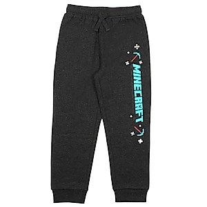 Minecraft Boys 2-Piece Set - Holiday Sweatshirt & Jogger Pants 2-Pack Bundle Set for Kids and Toddlers (Size 6/7, Maroon/Grey)