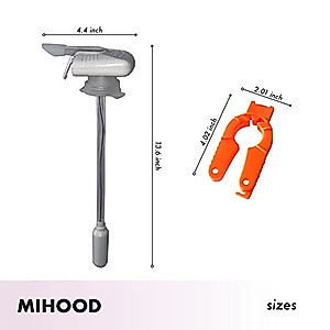 2 Pack Automatic Milk Drink Dispenser with Lid by MIHOOD - Hands-Free Electric Tap for Fridge Gallon Beverage Kids Home Kitchen Wedding Party Outdoor and 1 Multi Purpose Can Bottle Opener (MHBD00001)