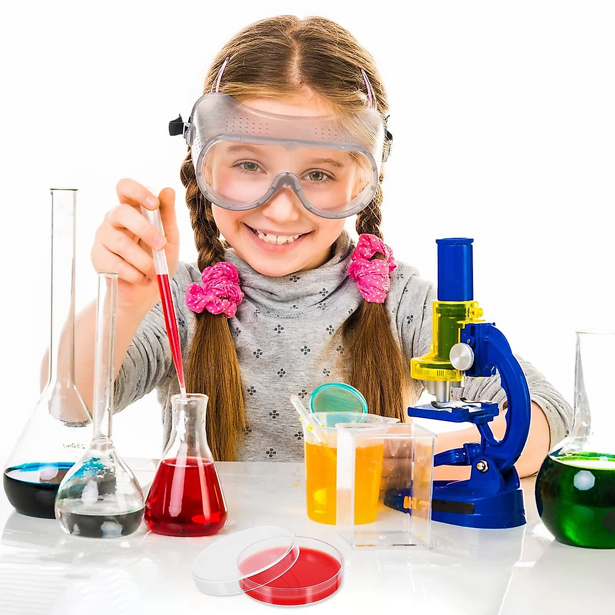 Baluue 10pcs Plastic Petri Dishes, Nutrient Agar Plate Sciences Nutrient Agar Petri Dishes Biological Dish Science Project Kit Supplies for Mushroom Petri Projects Red