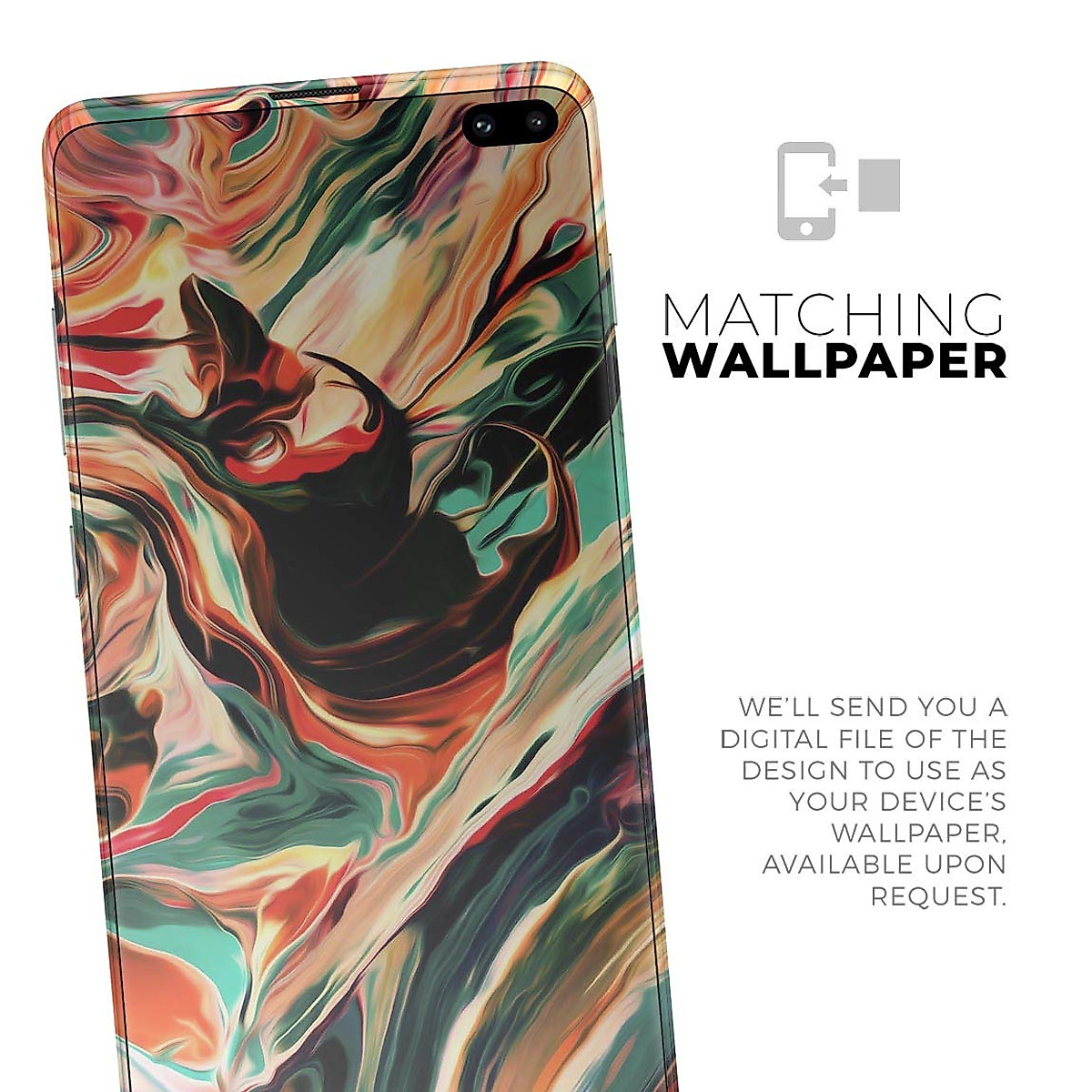 DesignSkinz Blurred Abstract Flow V60 Protective Vinyl Decal Wrap Skin Cover Compatible with The Samsung Galaxy S20 (Screen Trim & Back Glass Skin)