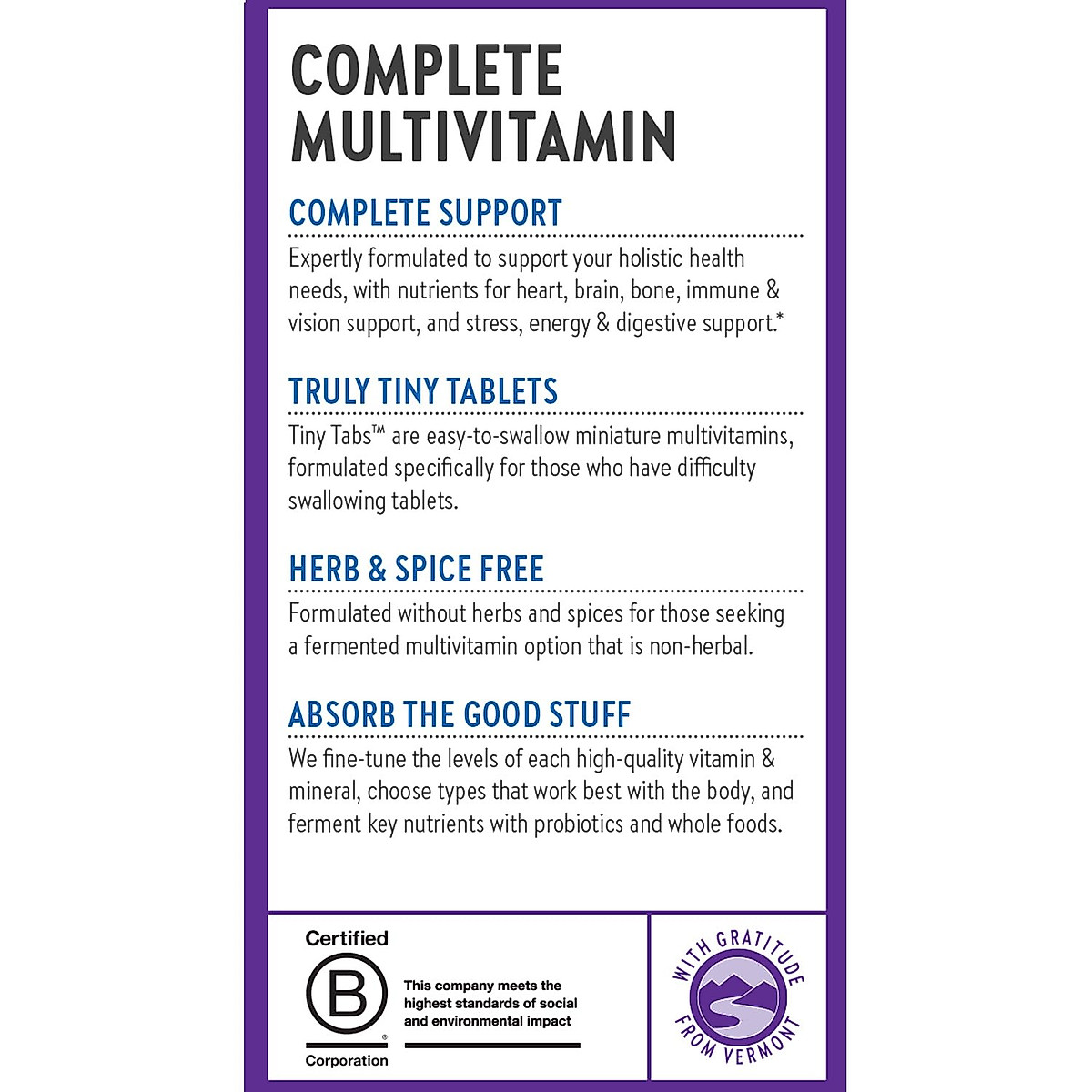 New Chapter Tiny Tabs Multivitamin with 20+ Nutrients for Immune, Cellular Energy & Stress Support, including Vitamin D3 + B Vitamins, 192 Count