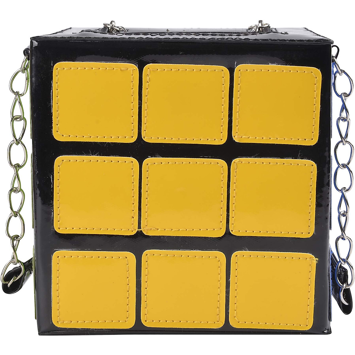 QZUnique Women's Cute Cube Shape Handbag Magic Crossbody Shoulder Bag Clutch Bag With Super Long Shoulder Strap