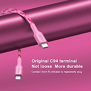 Hrbzo Charger Cable [Apple MFi Certified] USB A to Cable Nylon Braid 【1 Pack 3FT】 Compatible with iPhone 13/13Pro/12Pro Max/12Pro/12/11Pro Max/11Pro/11/XS and More