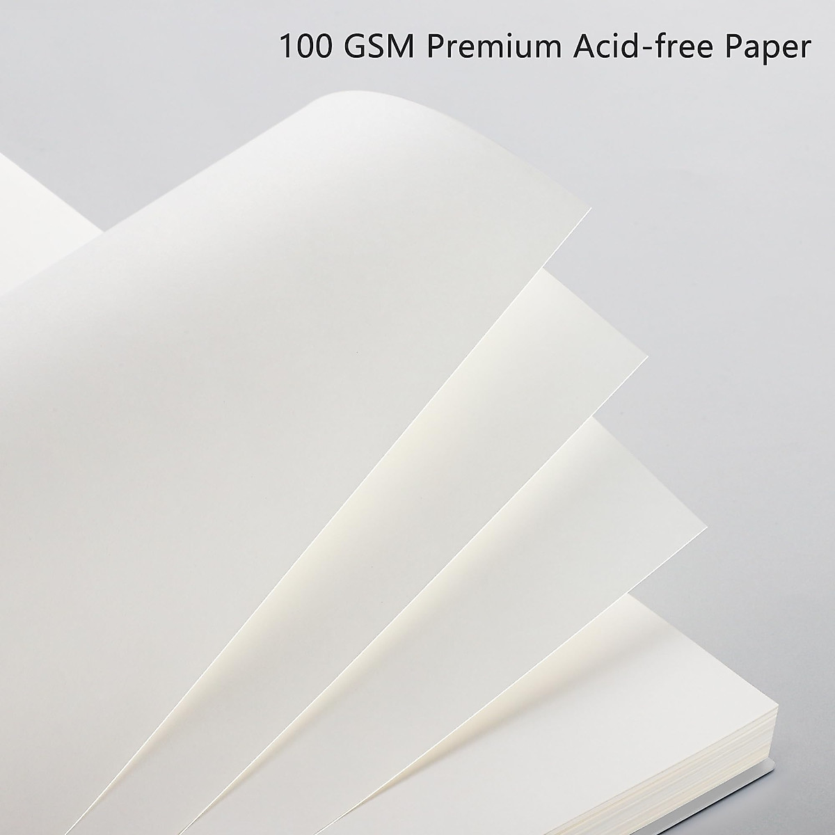 RETTACY Blank Journal Notebook, 2-Pack, B5 Blank Spiral Notebook with 160 Pages per Pack, Medium 7.6'' × 10'', 68 LB/100 GSM Thick Paper, Flexible Plastic Cover, for Sketching, Drawing